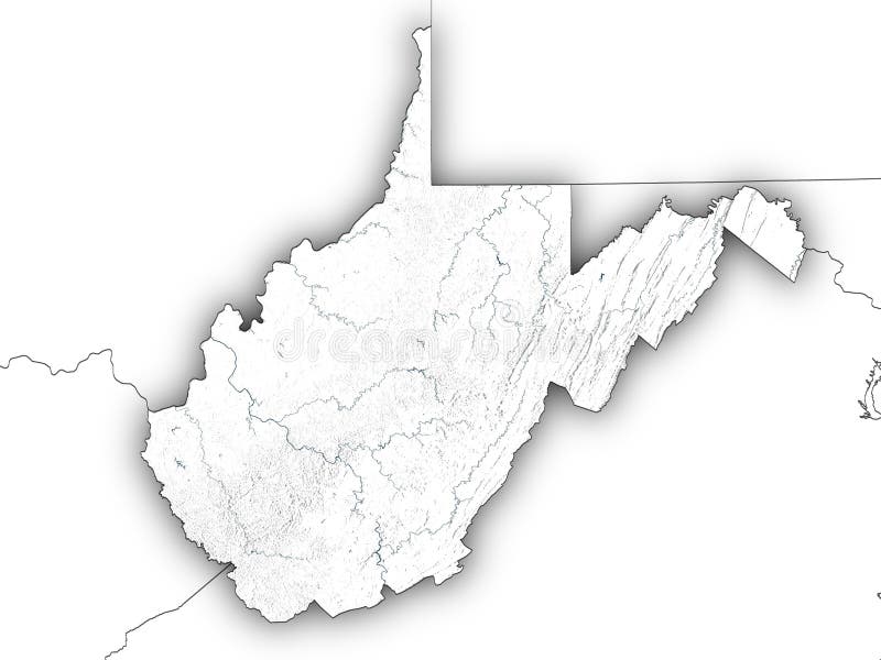 Set of Virginia Map Shape, United States of America. Flat Concept Icon ...