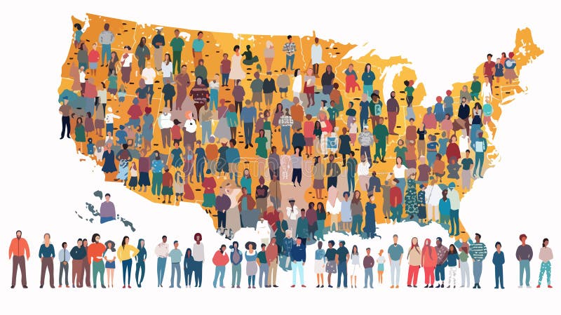 West Virginia US State Population Map, Featuring a Large Group of ...