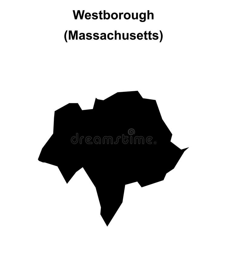 Westborough outline map stock vector. Illustration of city - 357335518