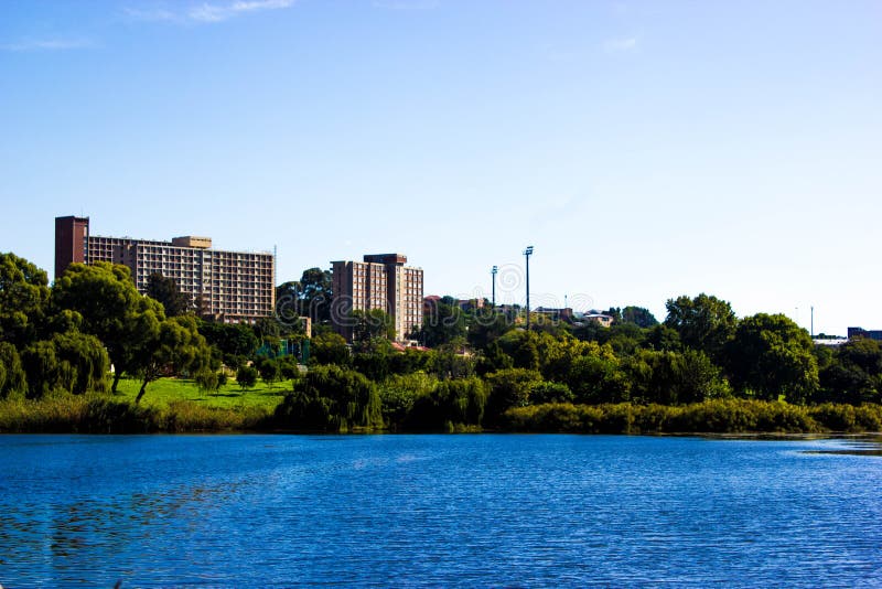 Westdene Dam stock photo. Image of johannesburg, water - 211135302