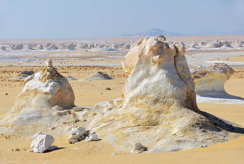 Westelijke Witte Woestijn Bij Zonsopgang, De Sahara Egypte Stock Foto ...