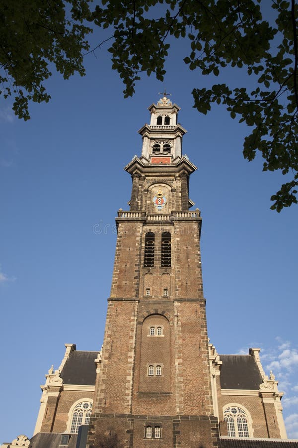 Westerkerk Church, Jordan District, Amsterdam Stock Photo - Image of ...