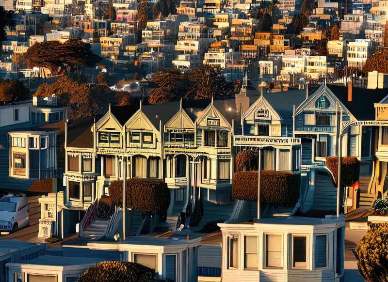 Western Addition Neighborhood in San Francisco, California USA. Stock ... Western Addition Neighborhood in San Francisco, California USA. Stock ...