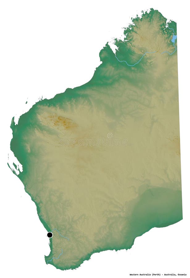 Australia State Map. Realistic Isolated Map of Australia Stock ...
