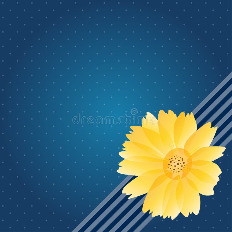 Western Blue Greeting Card Template, Chrysanthemum Stock Vector ...