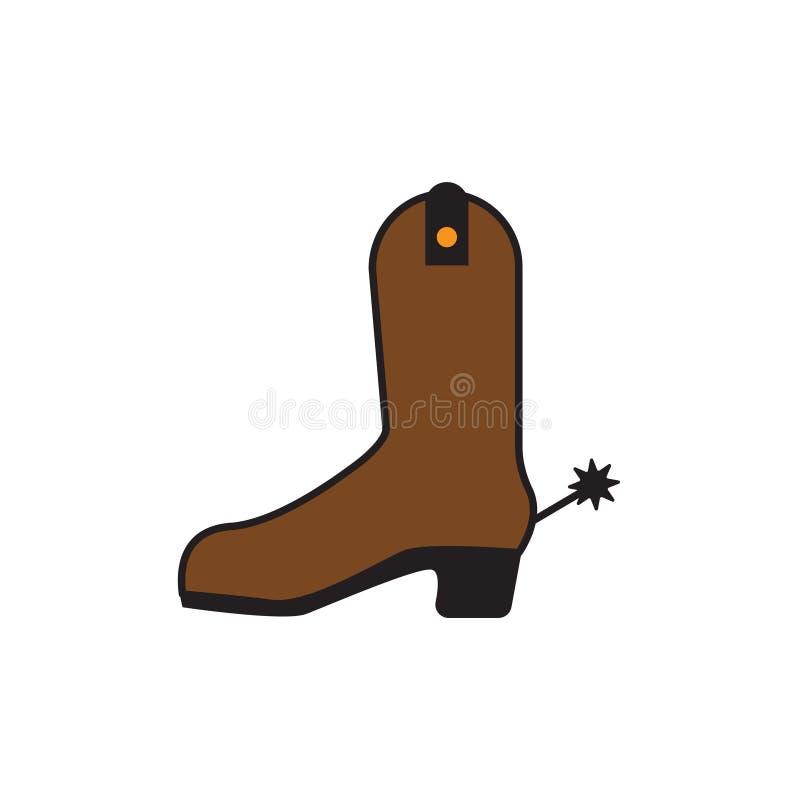 Western Boot Icon Design Template Vector Isolated Stock Vector ...