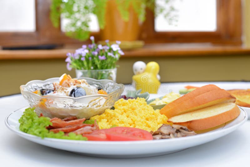 Western breakfast set menu stock photo. Image of mixed - 48686262