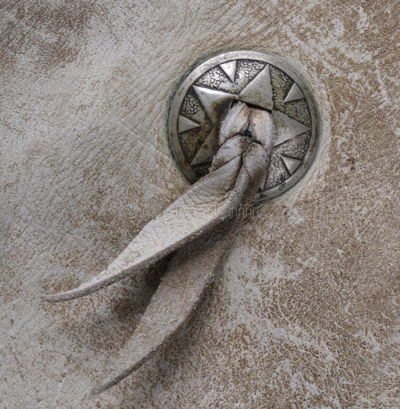 Western Concho Button on Leather Stock Photo - Image of american ...