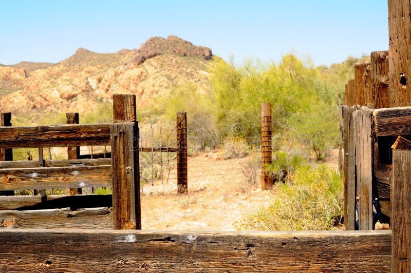 Western Corral stock image. Image of high, animals, fence - 9053367