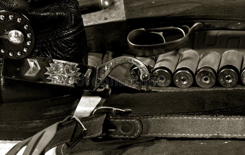 Western Cowboy Boot with Spur Stock Photo - Image of west, spurs: 12700436