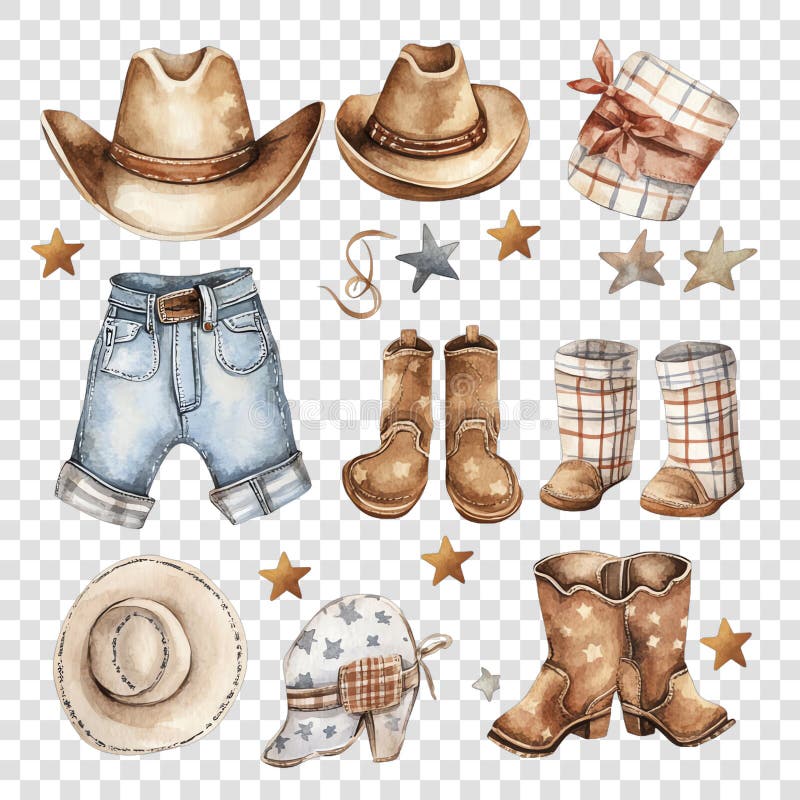 Western cowboy theme set stock photo. Illustration of party - 341493490