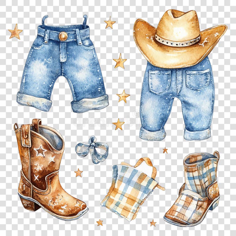 Western cowboy theme set stock photo. Illustration of celebration ...