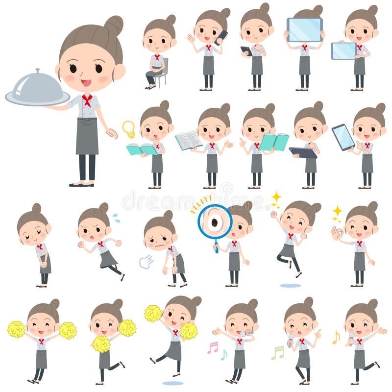 Western Cuisine Cook Women_2 Stock Vector - Illustration of chair ...