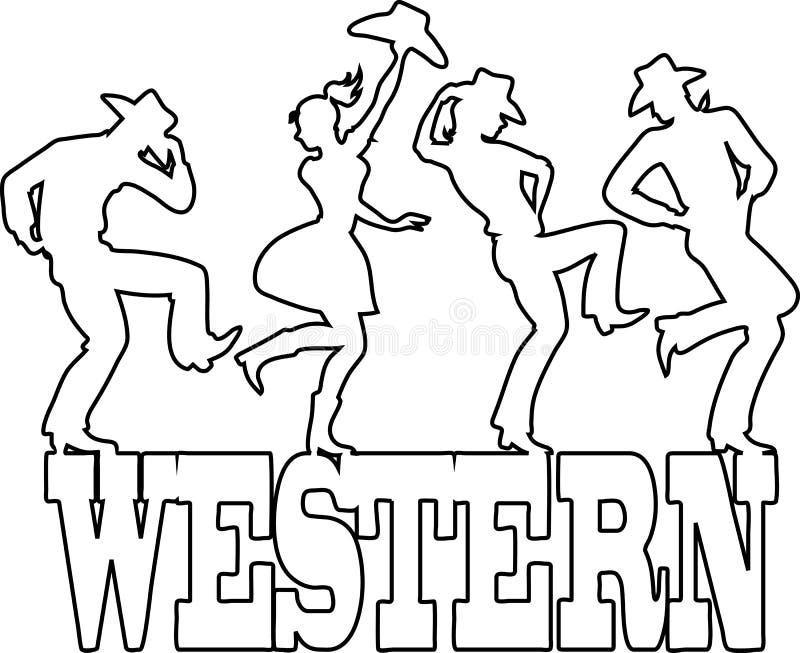 Western dancing and music stock vector. Illustration of traditional ...