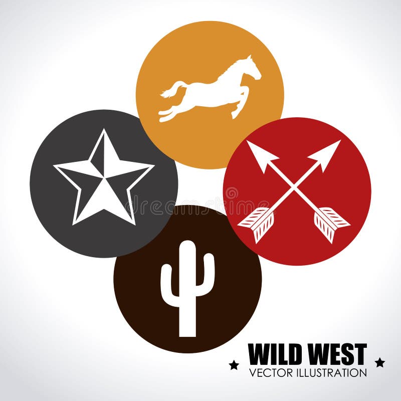 Western design stock vector. Illustration of retro, american - 44719281