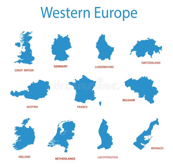 Western Europe - Maps of Territories - Vector Stock Vector ...