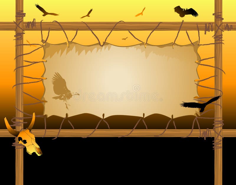 Facade of Old Western Frontier Town Stock Vector - Illustration of ...