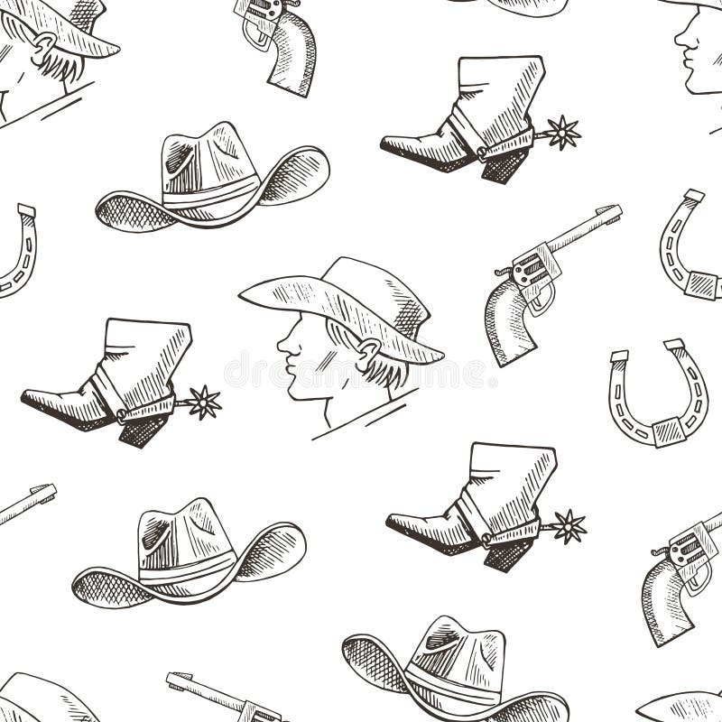 Western Revolver Sketch Stock Illustrations – 379 Western Revolver ...