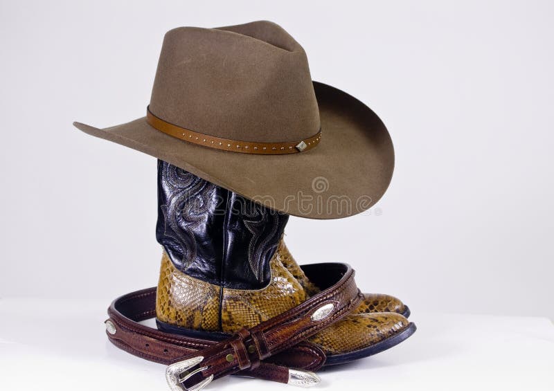 Western Hat boots and belt stock image. Image of boot - 8645093
