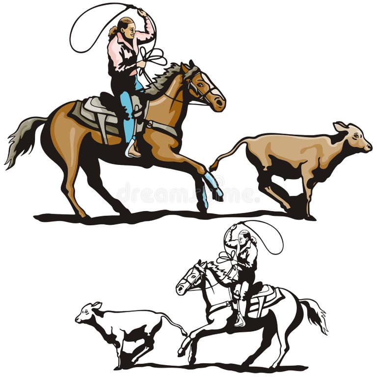 Rodeo Illustration Series Stock Illustrations – 179 Rodeo Illustration ...