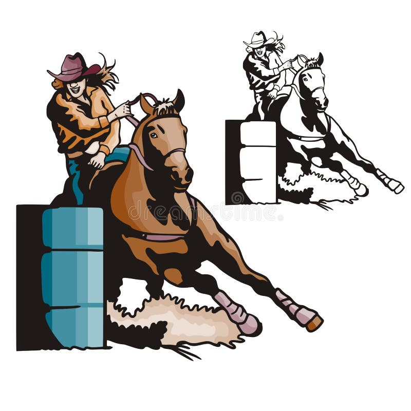 Barrel Racing Stock Illustrations – 271 Barrel Racing Stock ...