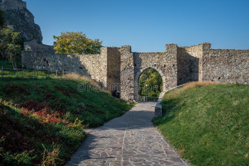 Western Moravian Gate at Devin Castle - Bratislava, Slovakia Stock ...