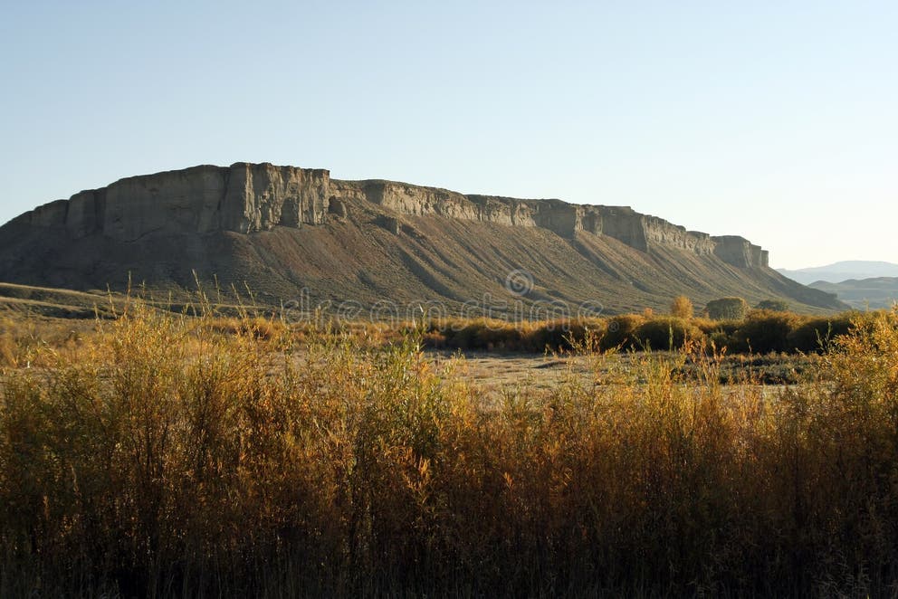 Western Plains and Butte stock image. Image of bush, eroded - 21441173