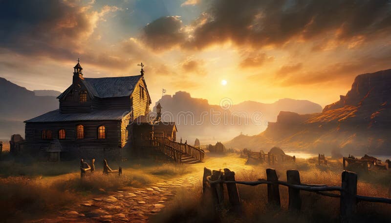 Western Sunset Background Stock Illustrations – 4,201 Western Sunset ...