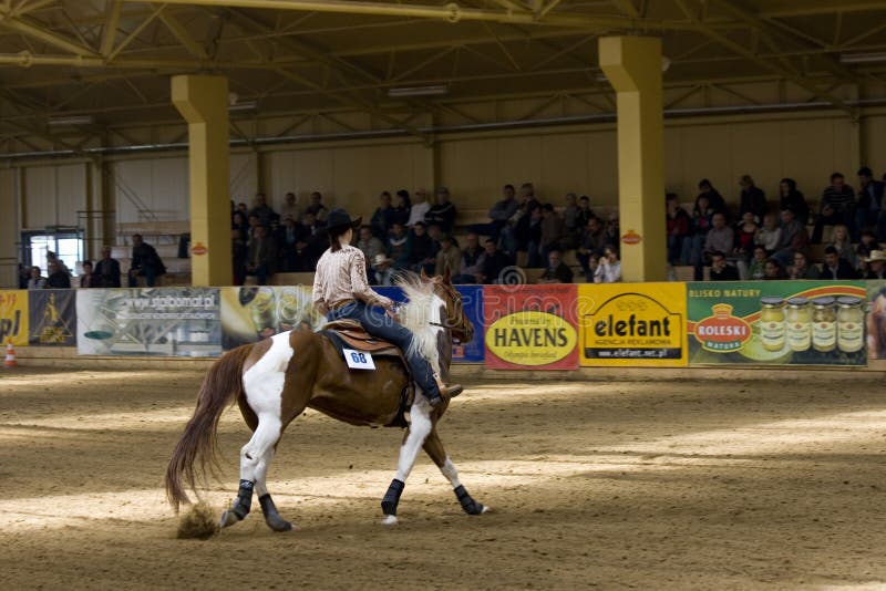 Western riding competition editorial stock image. Image of slide - 5183449