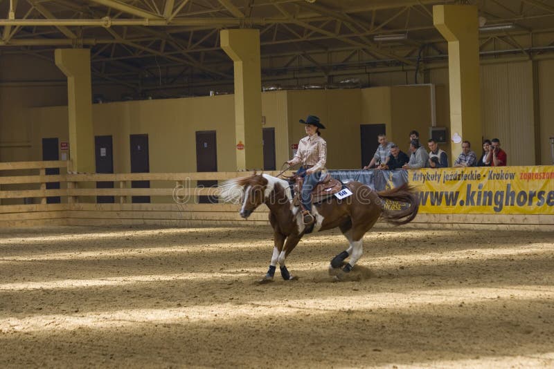 Western riding competition editorial stock image. Image of reining ... Western riding competition editorial stock image. Image of reining ...