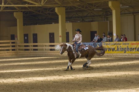 Western riding competition editorial stock image. Image of reining ...