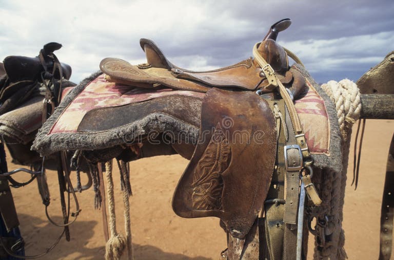 Western saddles stock image. Image of rope, saddle, tack - 13098107