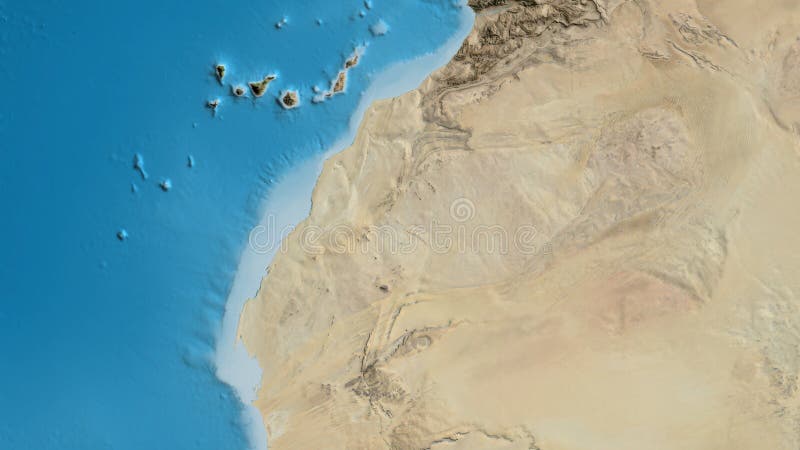 Western Sahara Area. Satellite Map Stock Illustration - Illustration of ...