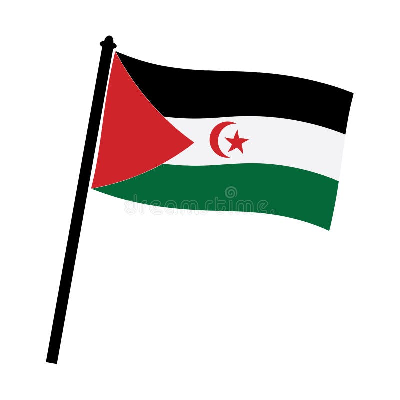 Western Sahara flag stock vector. Illustration of nation - 338071720