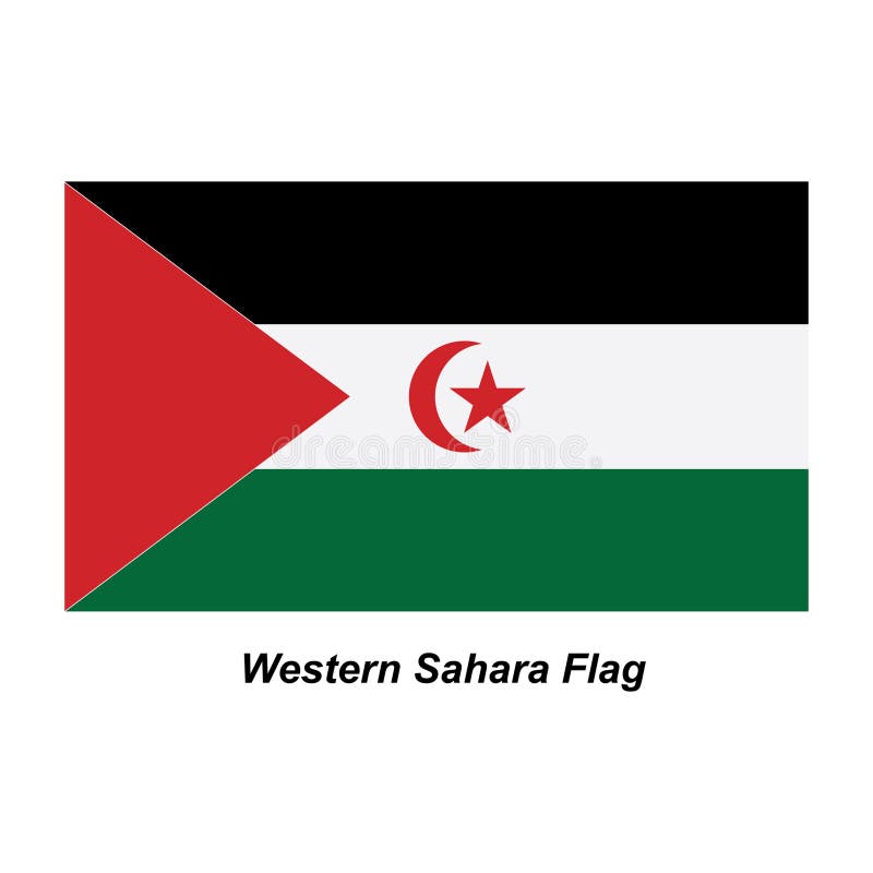 Western Sahara flag stock vector. Illustration of south - 338071729