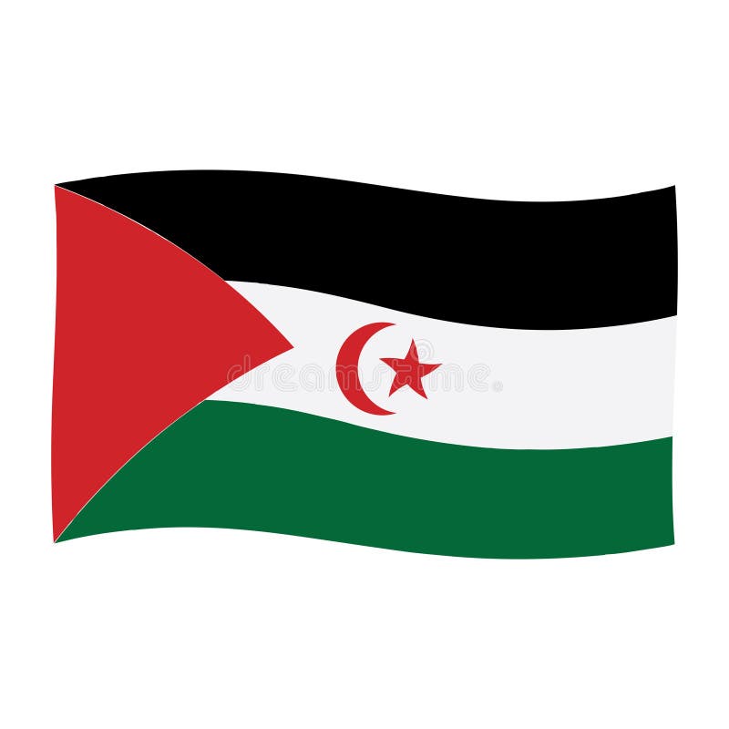 Western Sahara flag stock illustration. Illustration of curve - 338071733