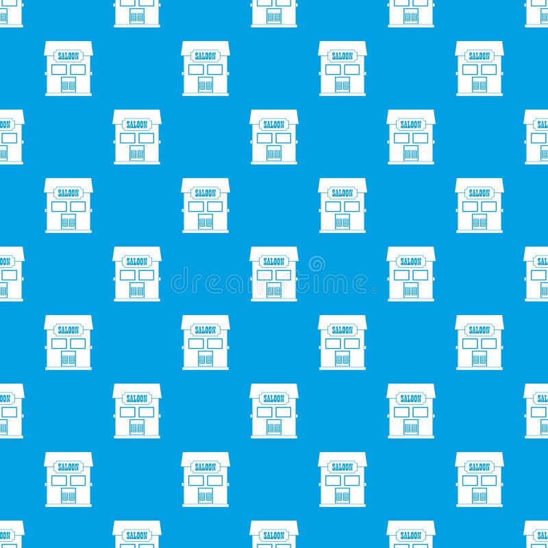 Western Saloon Pattern Seamless Blue Stock Vector - Illustration of ...