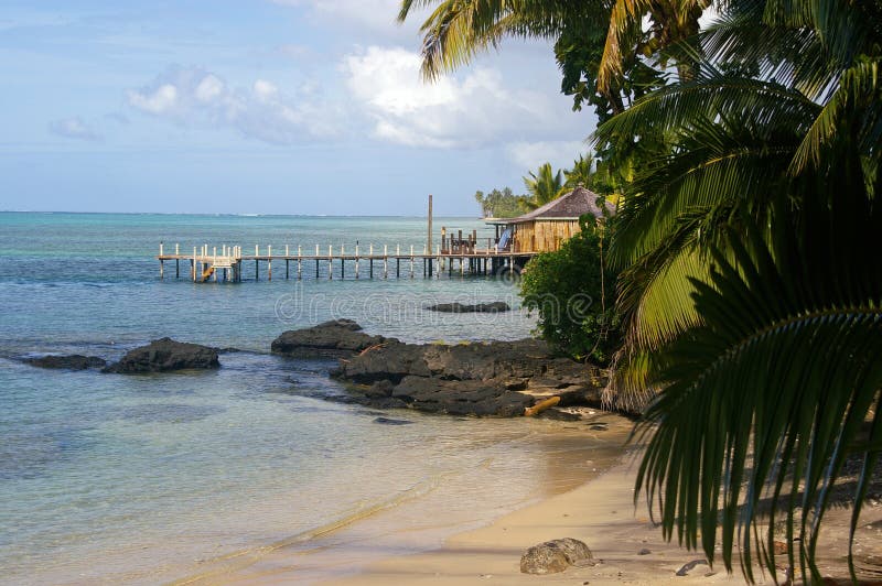 Western Samoa beachscape stock photo. Image of sinalei - 7737724