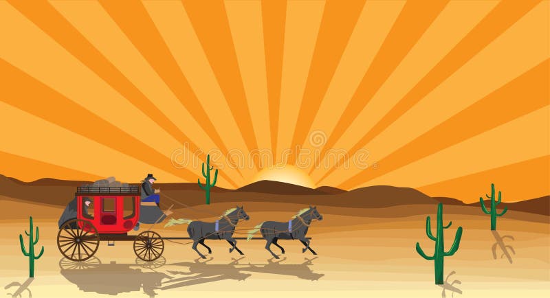 Western scene stock vector. Illustration of scenic, travel - 78596983
