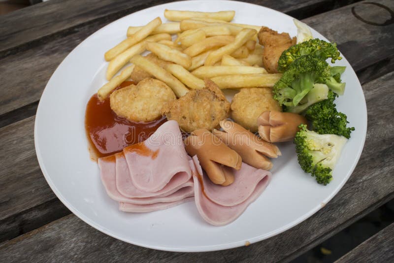 Western style breakfast stock image. Image of food, white - 59867949