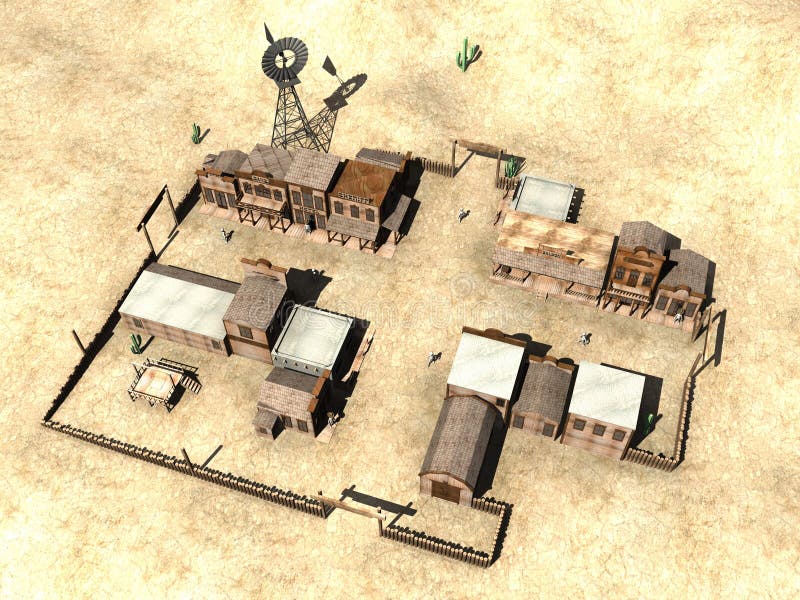 Old West Town Layout