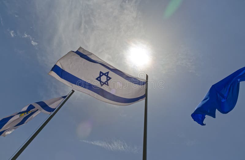 Western Wall Flag in Jerusalem Old City Stock Photo - Image of ...
