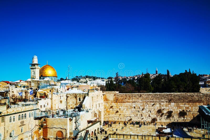 The Western Wall in Jerusalem, Israel Stock Photo - Image of holy ...