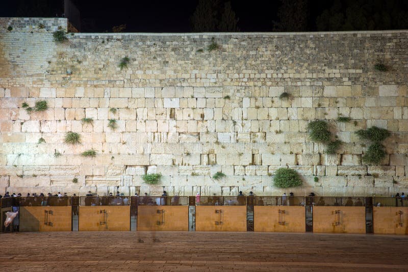 Western Wall stock image. Image of religion, floodlight - 67119357