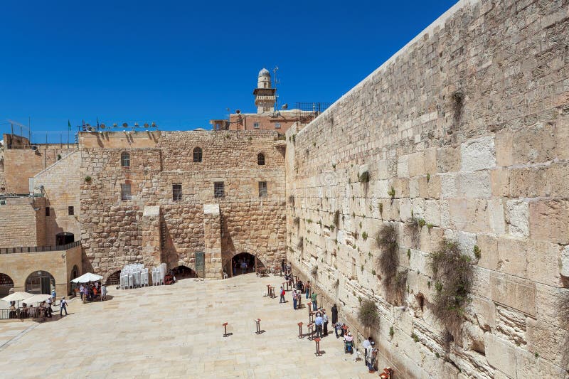 Western Wall in the Old Town Editorial Stock Image - Image of ...