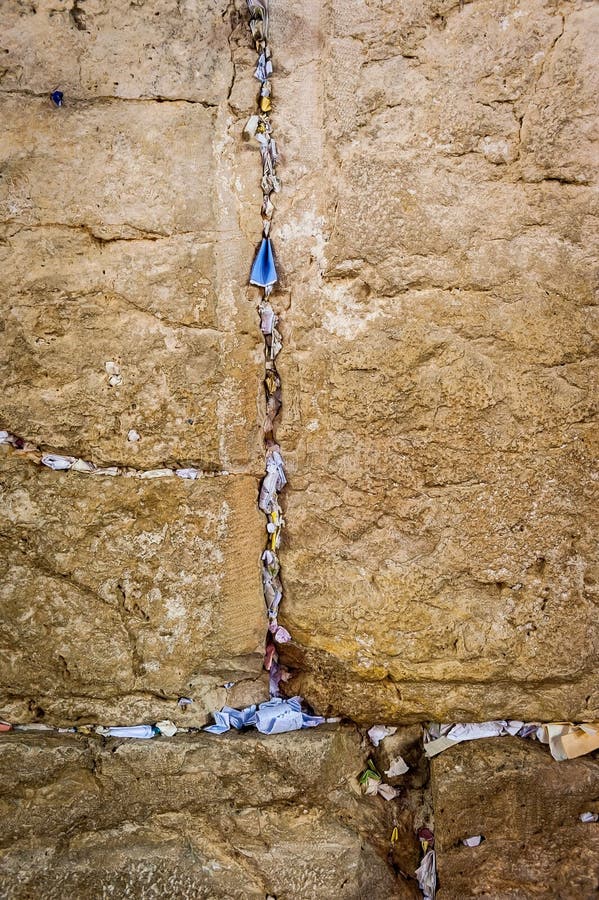 Western Wall and People Notes Stock Photo - Image of wailing, sacred ...