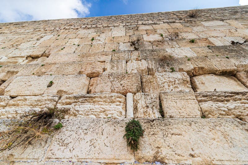 Close Up of the Western Wall in Jerusalem Stock Image - Image of ...