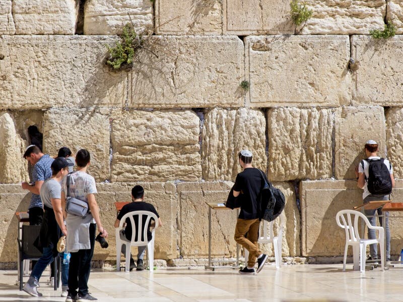 The Western Wall, (Wailing Wall) Jerusalem, Israel Editorial ...