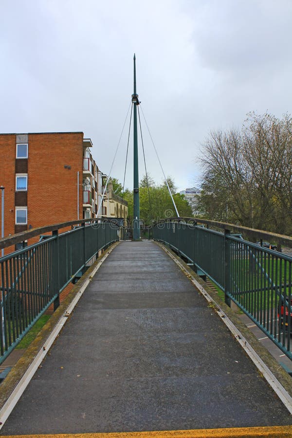 Western Ways Pedestrian Bridge in Exeter Stock Photo - Image of ...