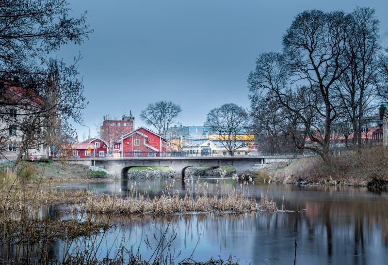 View Of The Vasteras Cathedral In Winter Morning, Sweden Stock Photo ...